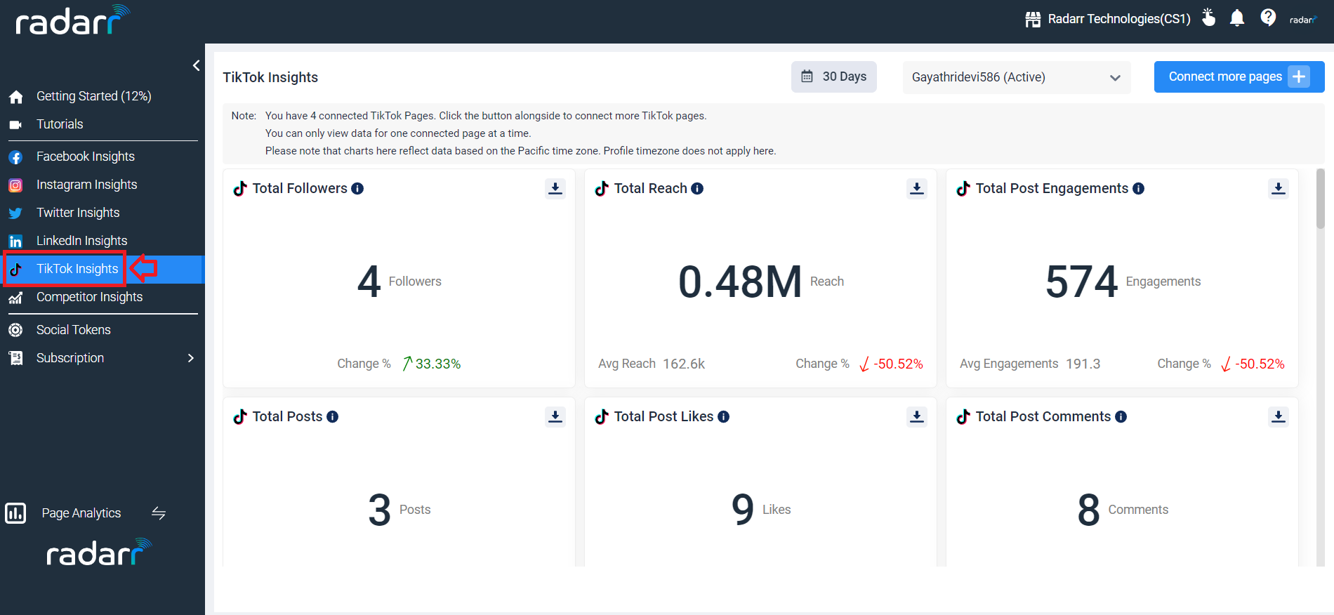 TikTok Insights - Radarr by Genesys Support and Knowledge Base