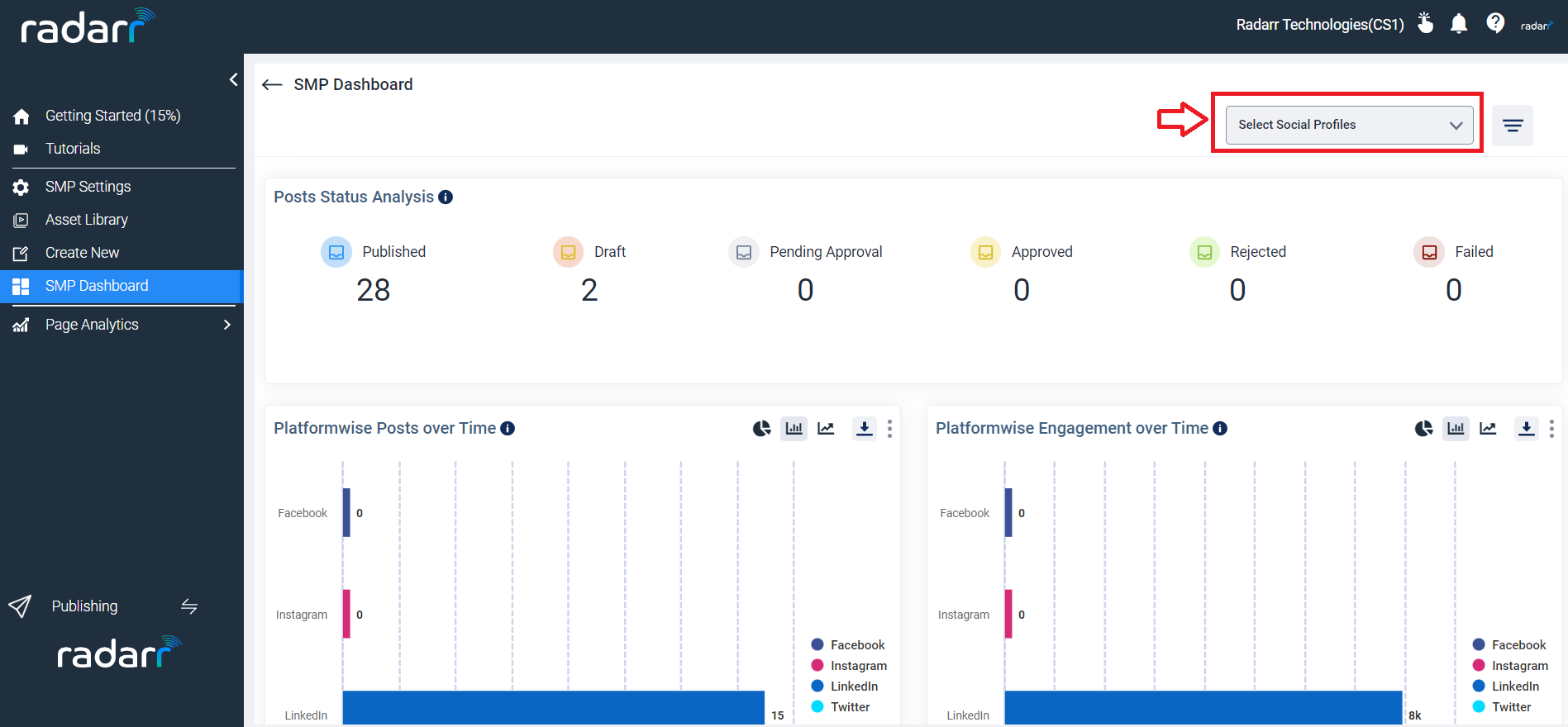Select Profiles in SMP Dashboard - Radarr by Genesys Support and ...
